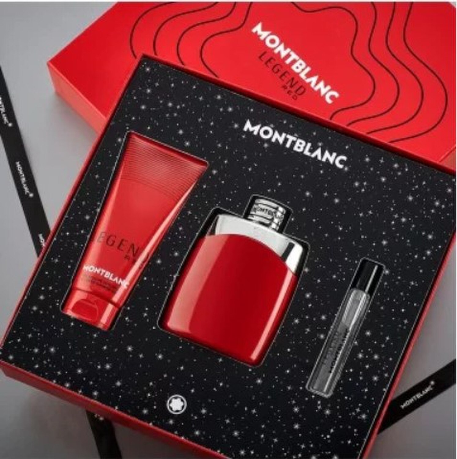 Mont Blanc Legend Red 3.3 EDP 3PC Men Set (Hard Box)