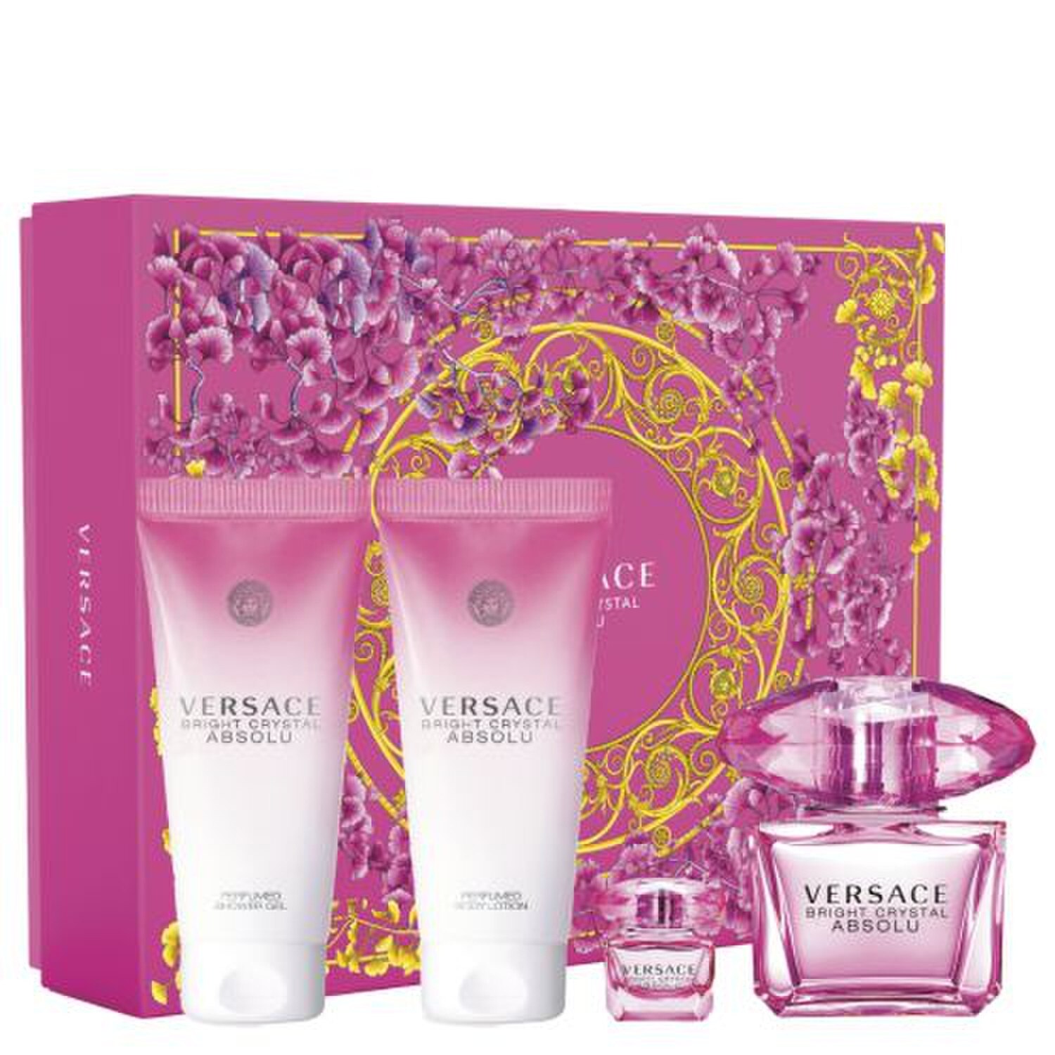 Versace Bright Crystal Absolu Set Women - 3.0 oz EDP Sp + 0.3 oz EDP ...