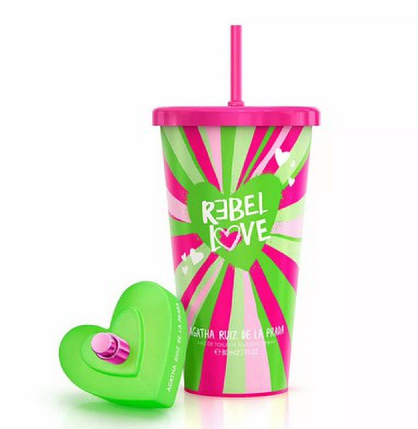 Agatha Ruiz Rebel Love 2.7 EDT Sp Women (with Smoothie Cup)